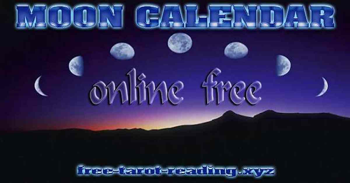 Moon calendar and moon phases